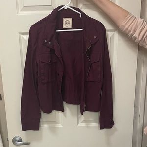 Jackets & Coats | Maroon Jacket | Poshmark